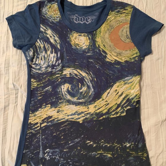 Mighty Fine | Tops | Van Goghs Starry Night Tee | Poshmark